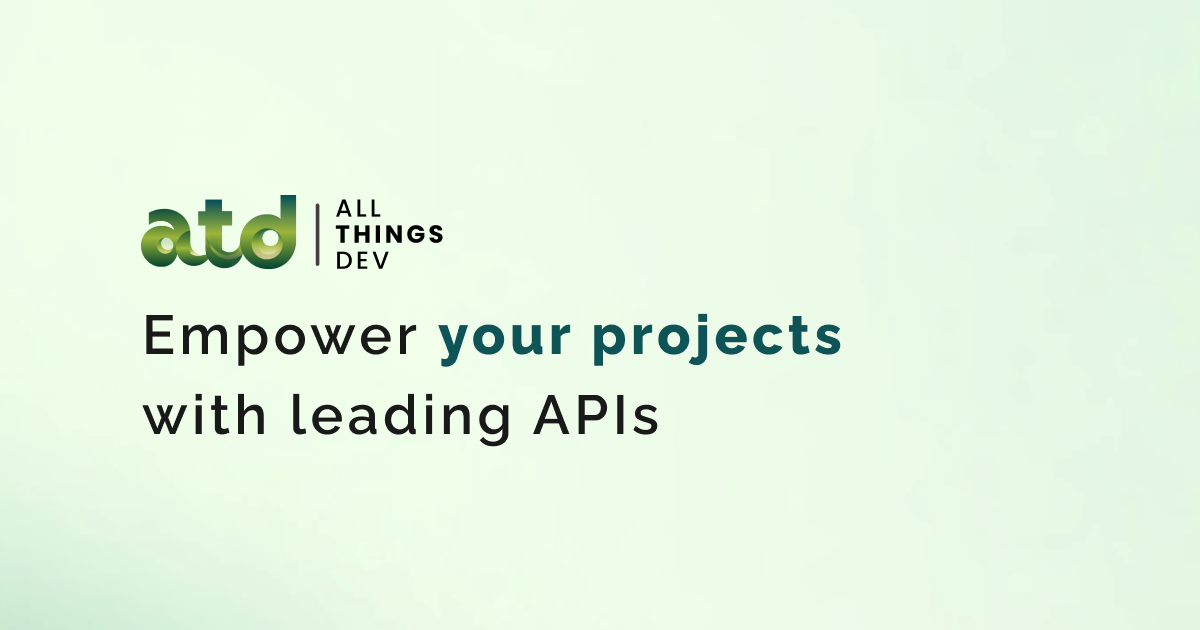 API Catalogue - Discover APIs on AllThingsDev